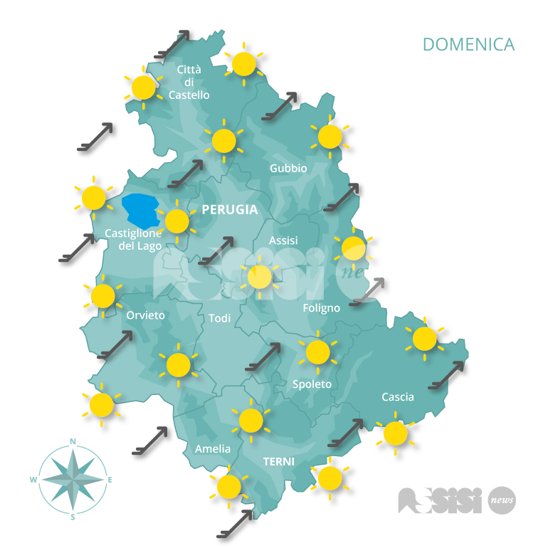 Meteo Assisi 12-14 giugno 2026: sole protagonista assoluto del weekend ...