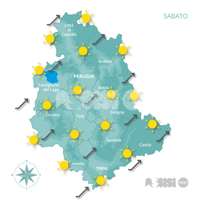 Meteo Assisi 12-14 giugno 2026: sole protagonista assoluto del weekend ...
