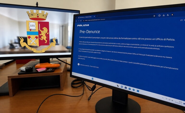 Denunce online: attivo il nuovo servizio della Polizia di Stato ...